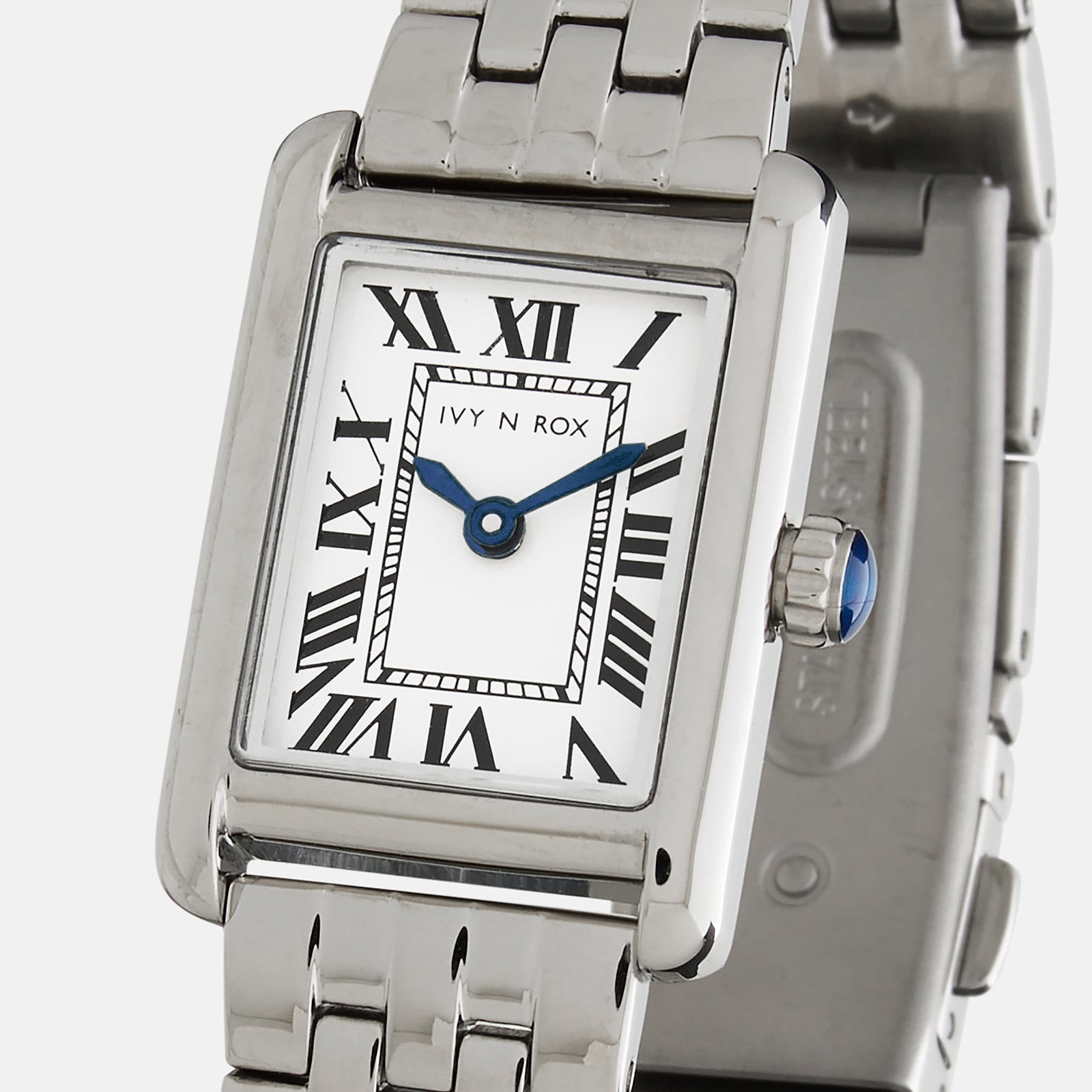 Ivy n Rox Euphoria damklocka - rektangulär, vit/silver,19x28 mm