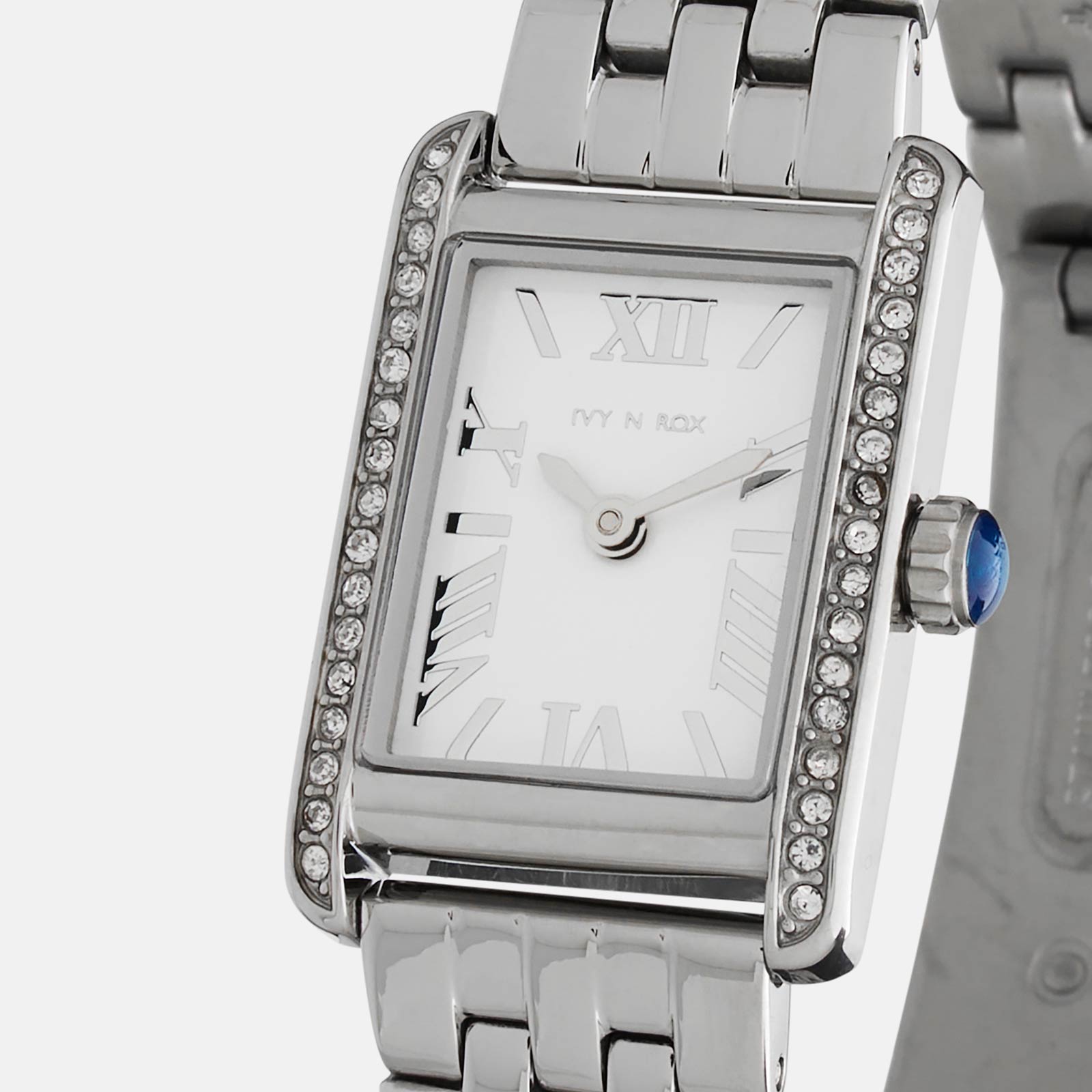 Ivy n Rox Bliss klockset dam - rektangulär, silver, 19x28 mm