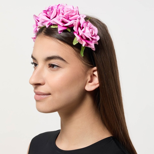 Blomkrans - rosa rosor